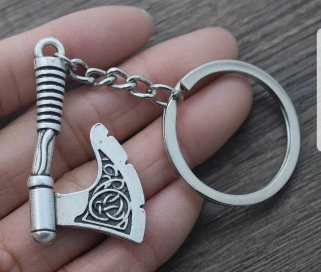 Viking Axe Keychain, Celtic Key Ring, Medieval, Hatchet, Norse Axe Key ...