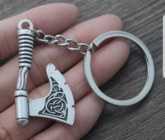 Viking Axe Keychain Celtic Key Ring Medieval Hatchet Norse - Etsy