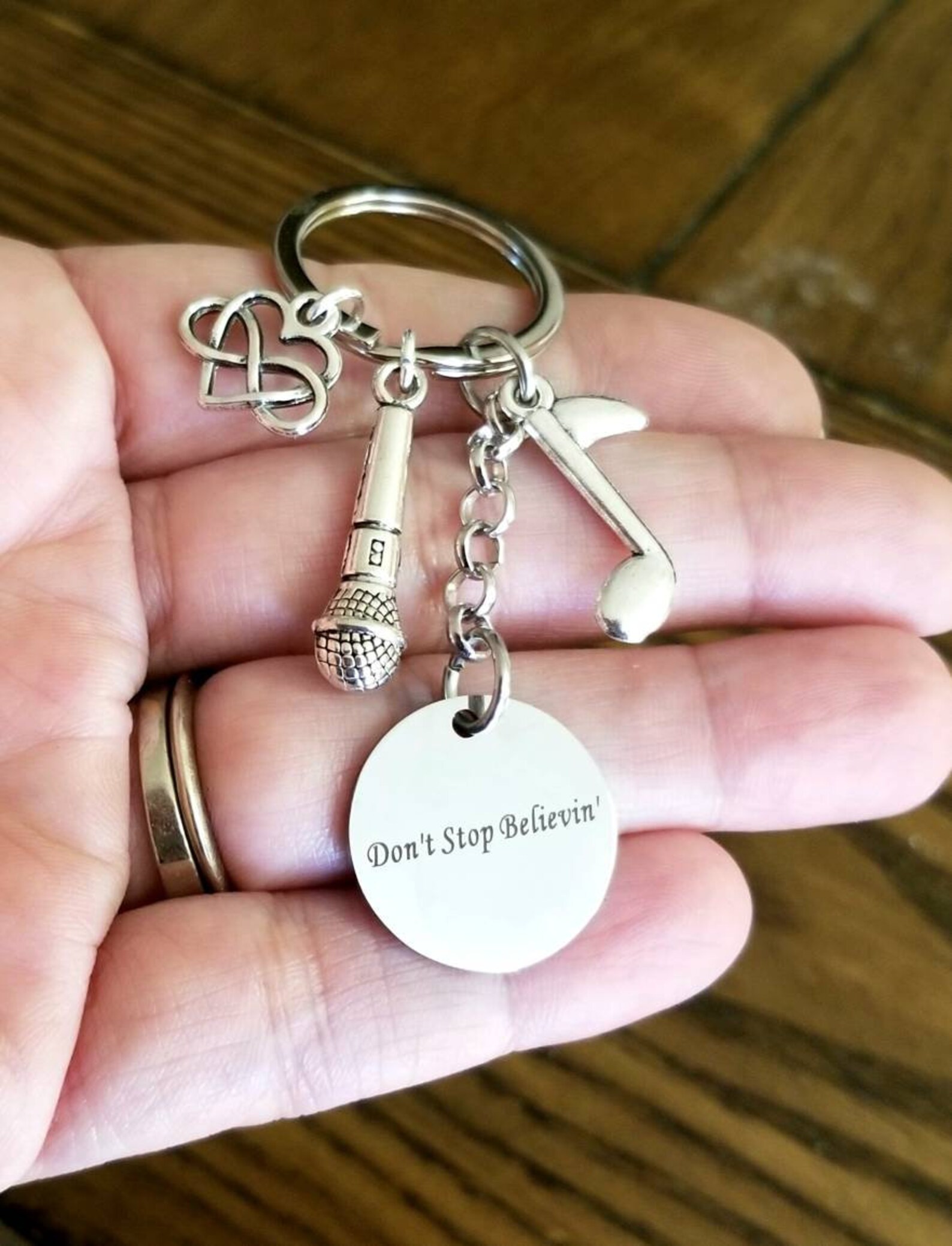 Just a Small Town Girl Keychain, Don't Stop Believing, County Girl Gift ...