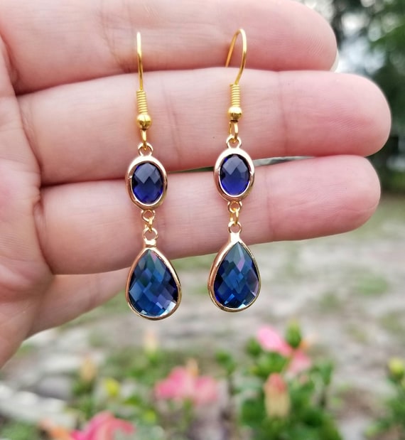 Etsy sapphire earrings store