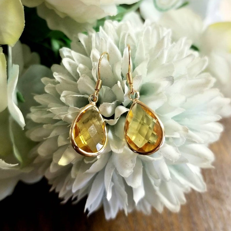 Citrine Earrings - Etsy