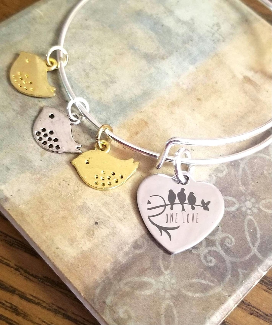 One Love, Three Little Birds Bracelet, One Love Bracelet, Adjustable ...