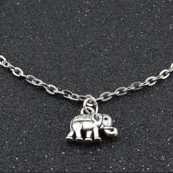 Lucky Elephant Ankle Bracelet, Silver Elephant Ankle, Elephant Anklet ...