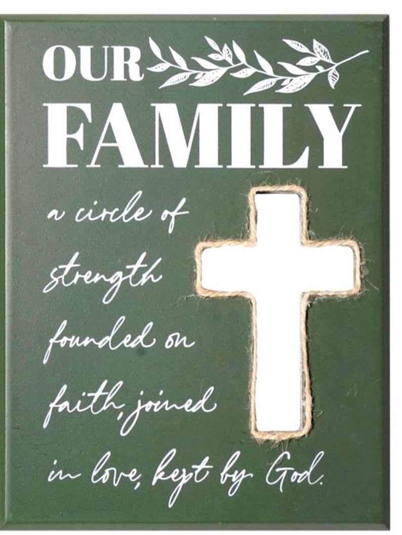 Our Family Wooden Sign Cross Wood Wall Plaque Art Home - Etsy