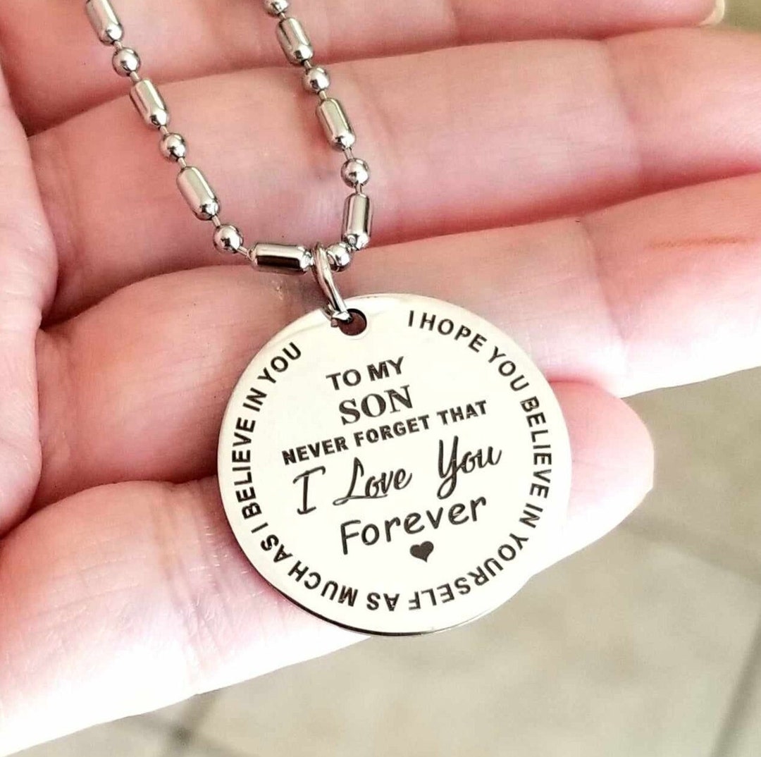 To My Son Necklace, Son Inspirational Gift, Son Necklace, Son Jewelry ...