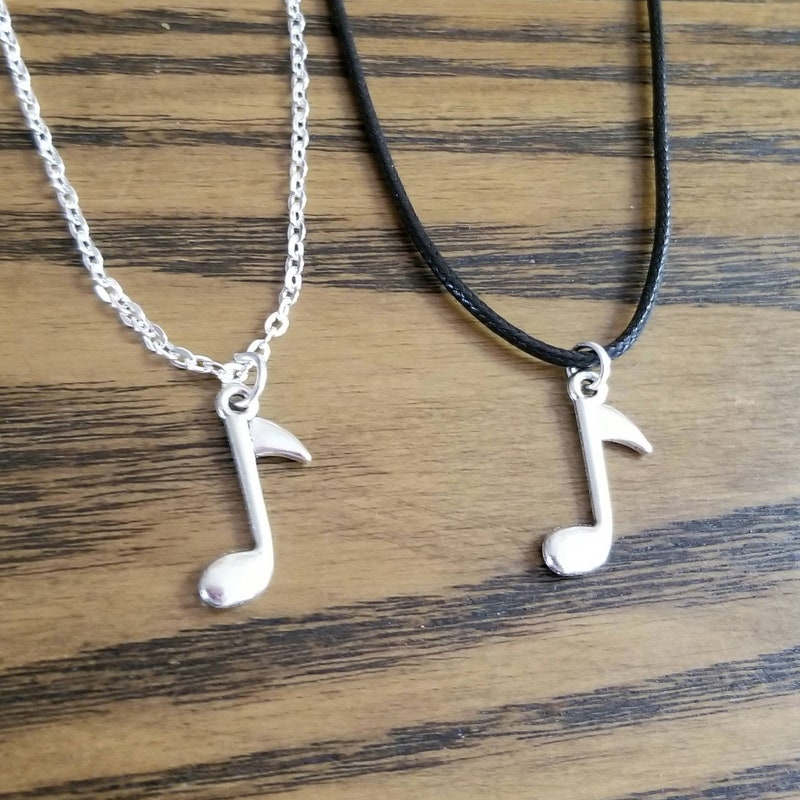 Music Note Necklace - Etsy