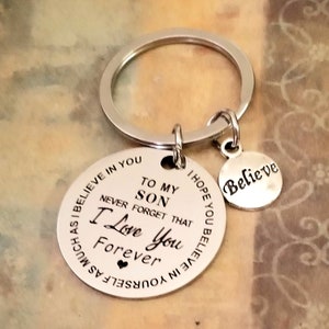 Son Keychain, Son Inspirational Gift, Son Gift, Son Key Ring, Gifts for ...