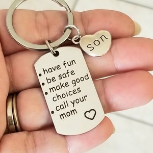 Son Keychain, Son Inspirational Gift, Son Gift, Son Key Ring, Gifts for ...