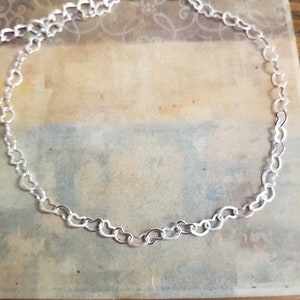 Silver Heart Bracelet, Heart Link Chain Bracelet, Interlocking Hearts ...