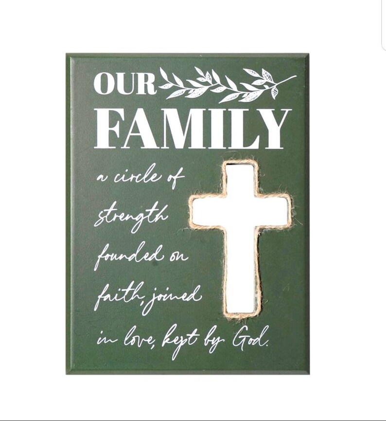 Our Family Wooden Sign Cross Wood Wall Plaque Art Home - Etsy