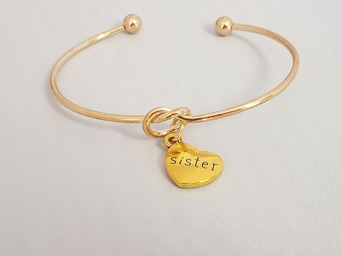 SISTER Bracelet Sister Jewelry Gold Knot Bracelet Sister - Etsy