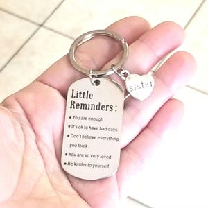 Sister Keychain, Sister Inspirational Gift, Sister Gift, Sister Key ...