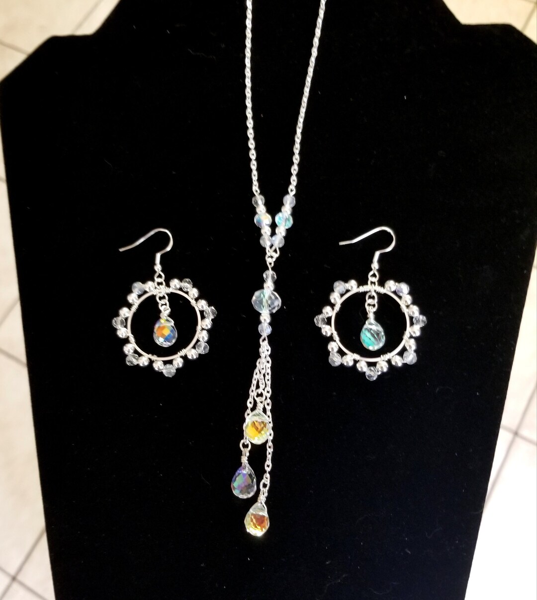 Stunning Crystal Necklace Set, Crystal Necklace and Earrings, Mother of ...