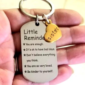 Sister Keychain, Sister Inspirational Gift, Sister Gift, Sister Key ...