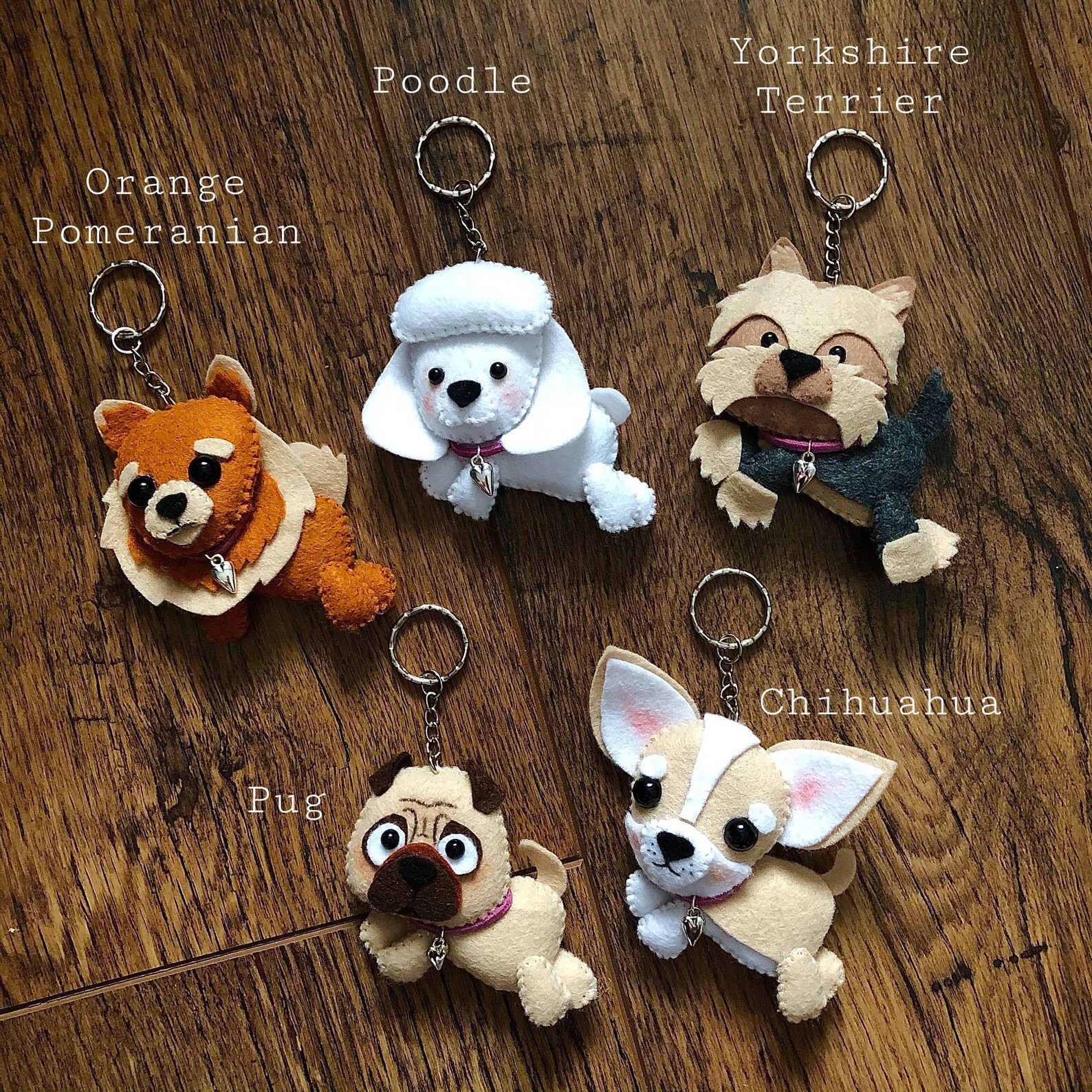 Felt Dog Keyring Felt Dogs Felt Yorkie Keyring Felt - Etsy