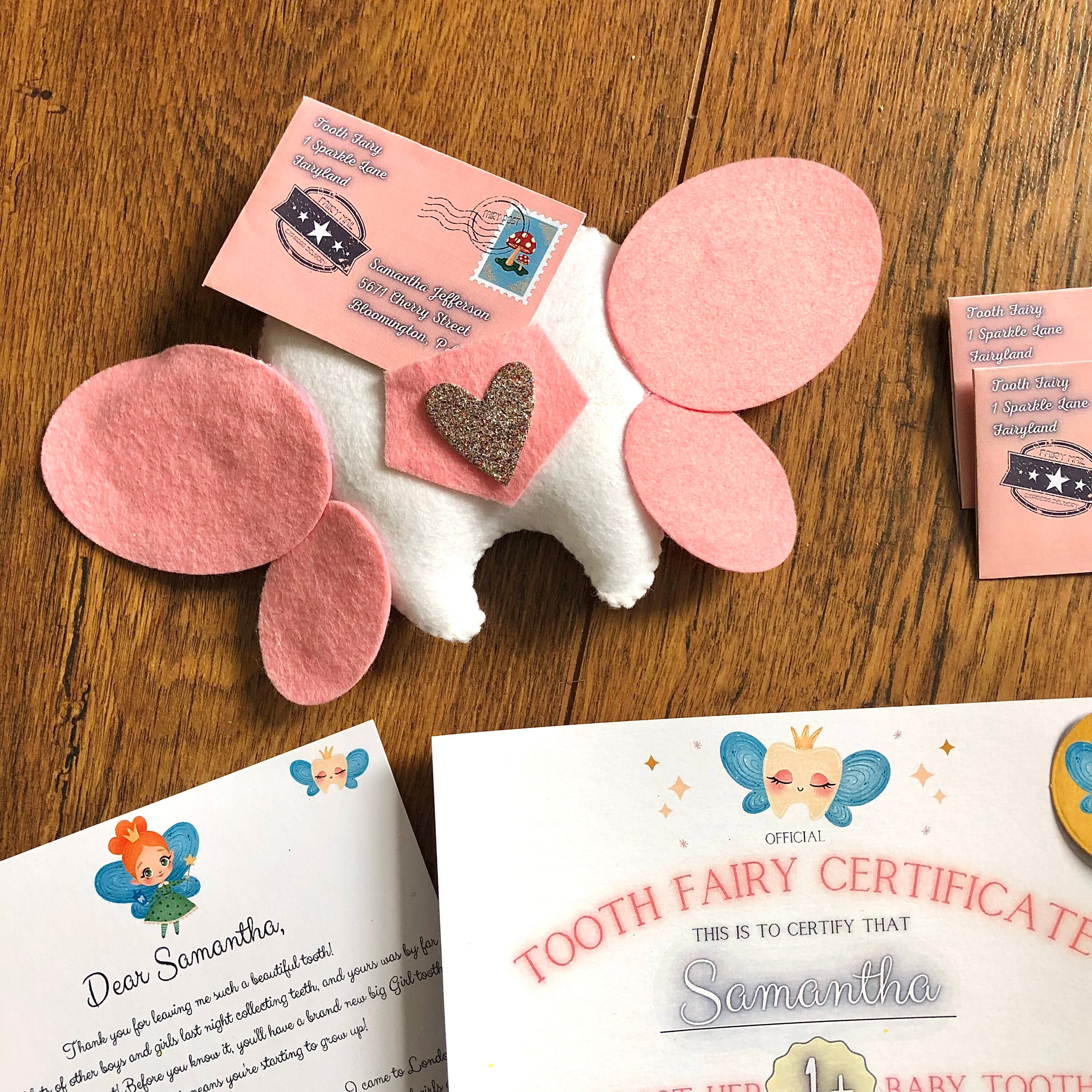 Tooth Fairy Kit Set Tooth Fairy Keepsake Felt Tooth Fairy | Etsy