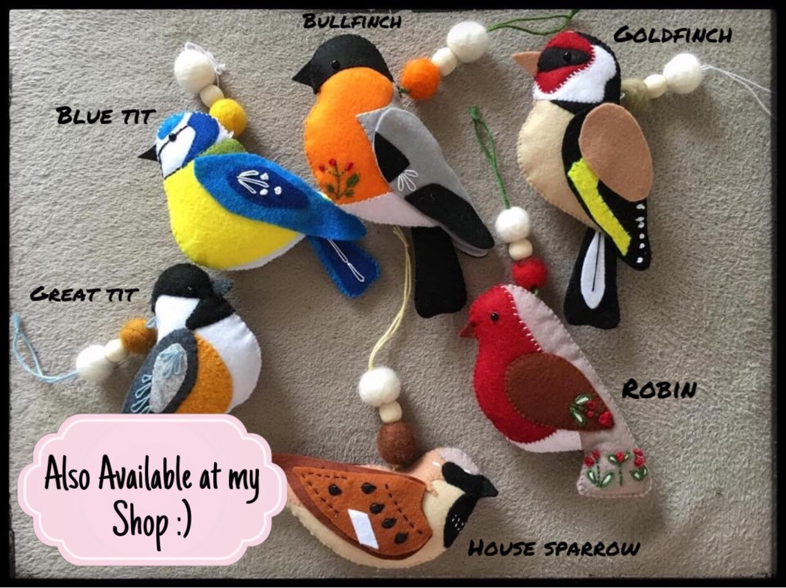 Felt Birds Felt Birds Decorations Felt Blue Jay Felt - Etsy