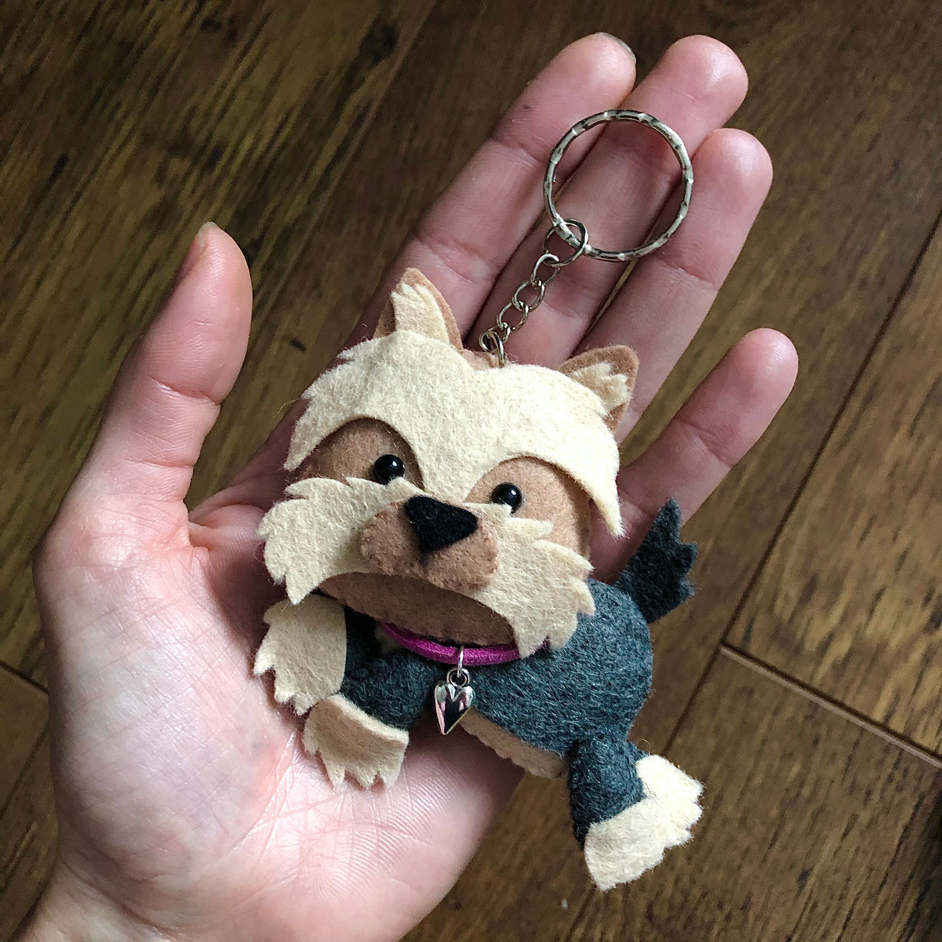 Felt Dog Keyring Felt Dogs Felt Yorkie Keyring Felt - Etsy