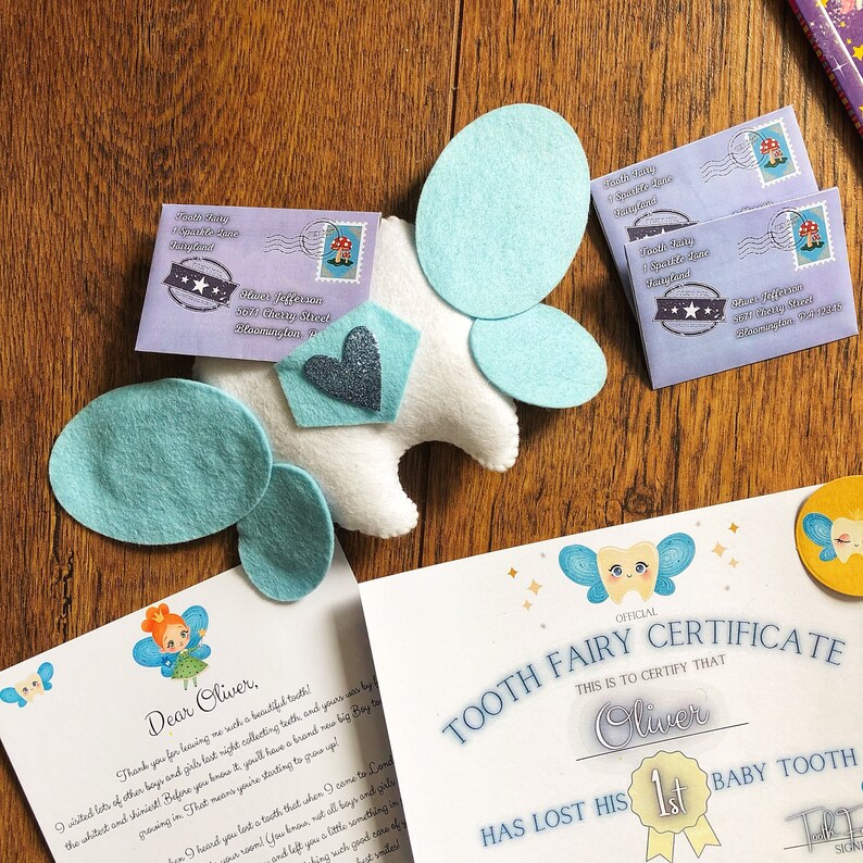 Tooth Fairy Kit Set Tooth Fairy Keepsake Felt Tooth Fairy | Etsy