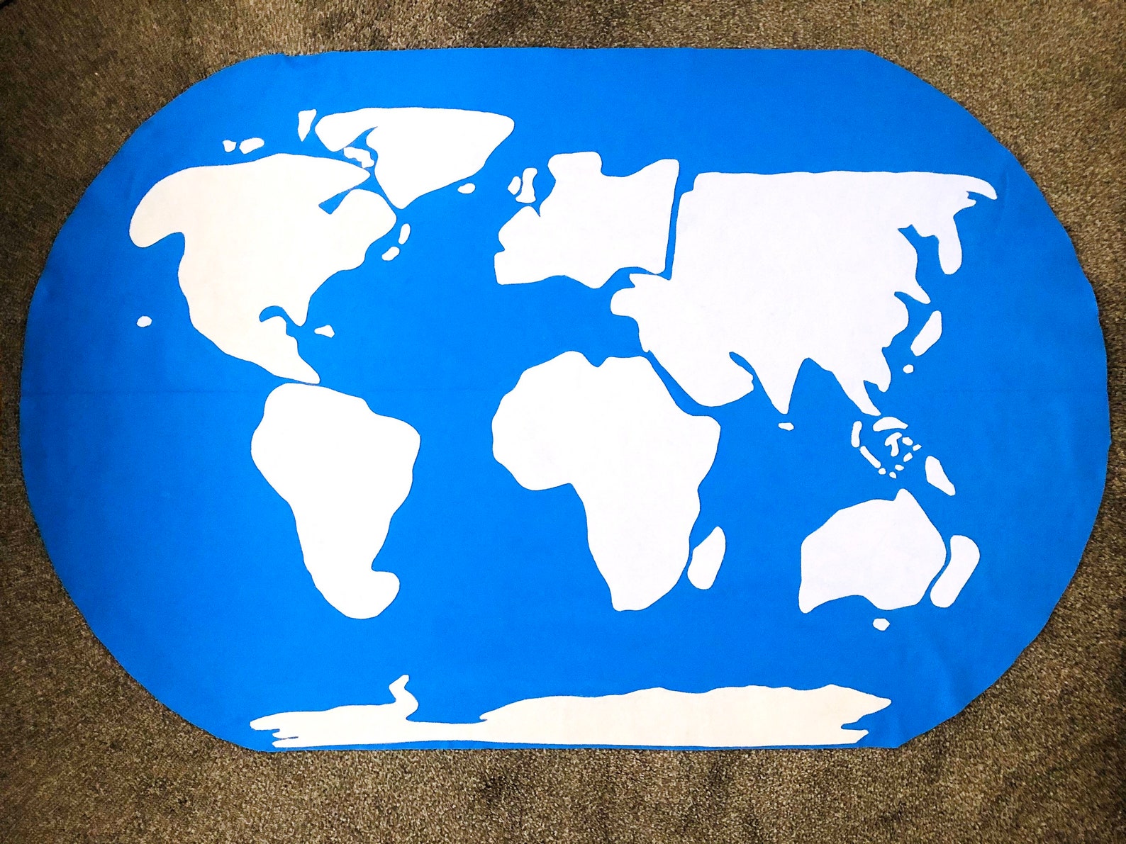 Montessori Felt Map Felt World Map | Etsy