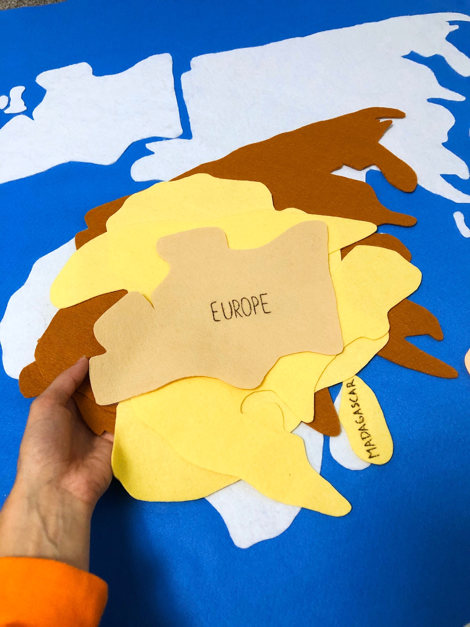 Montessori Felt Map Felt World Map | Etsy