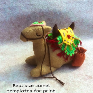 PDF Camel Pattern, Camel Sewing Pattern, PDF Nativity Scene Felt Camel ...