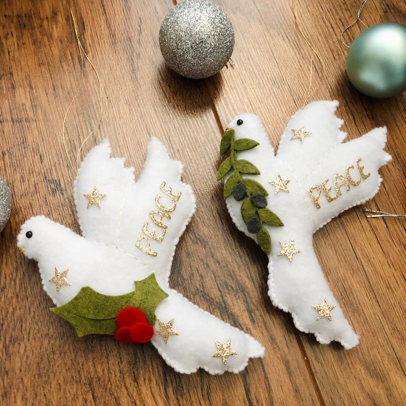 Dove Ornaments - Etsy