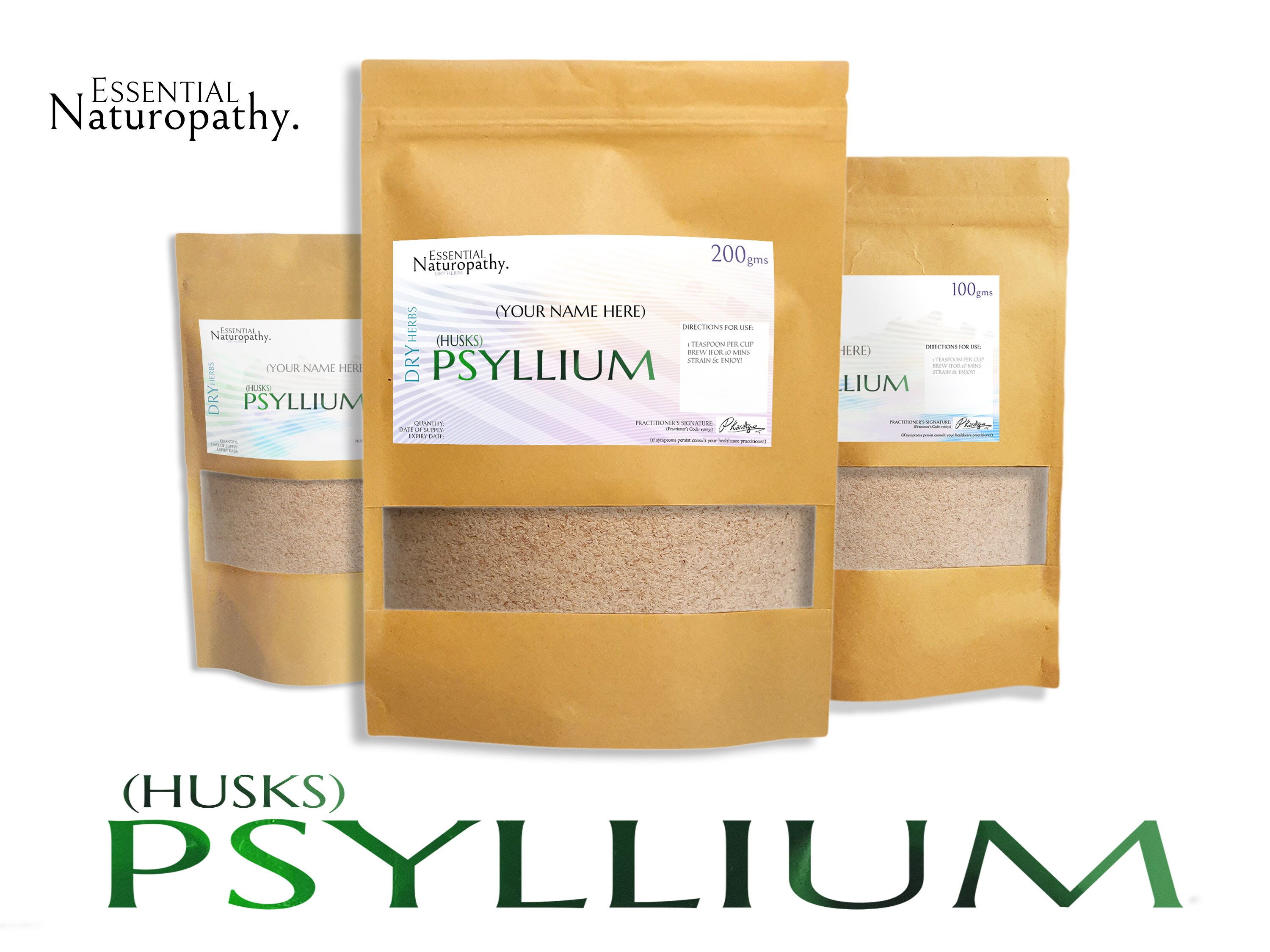 PSYLLIUM HUSK Certified Organic (plantago Psyllium) PREMIUM Grade ...