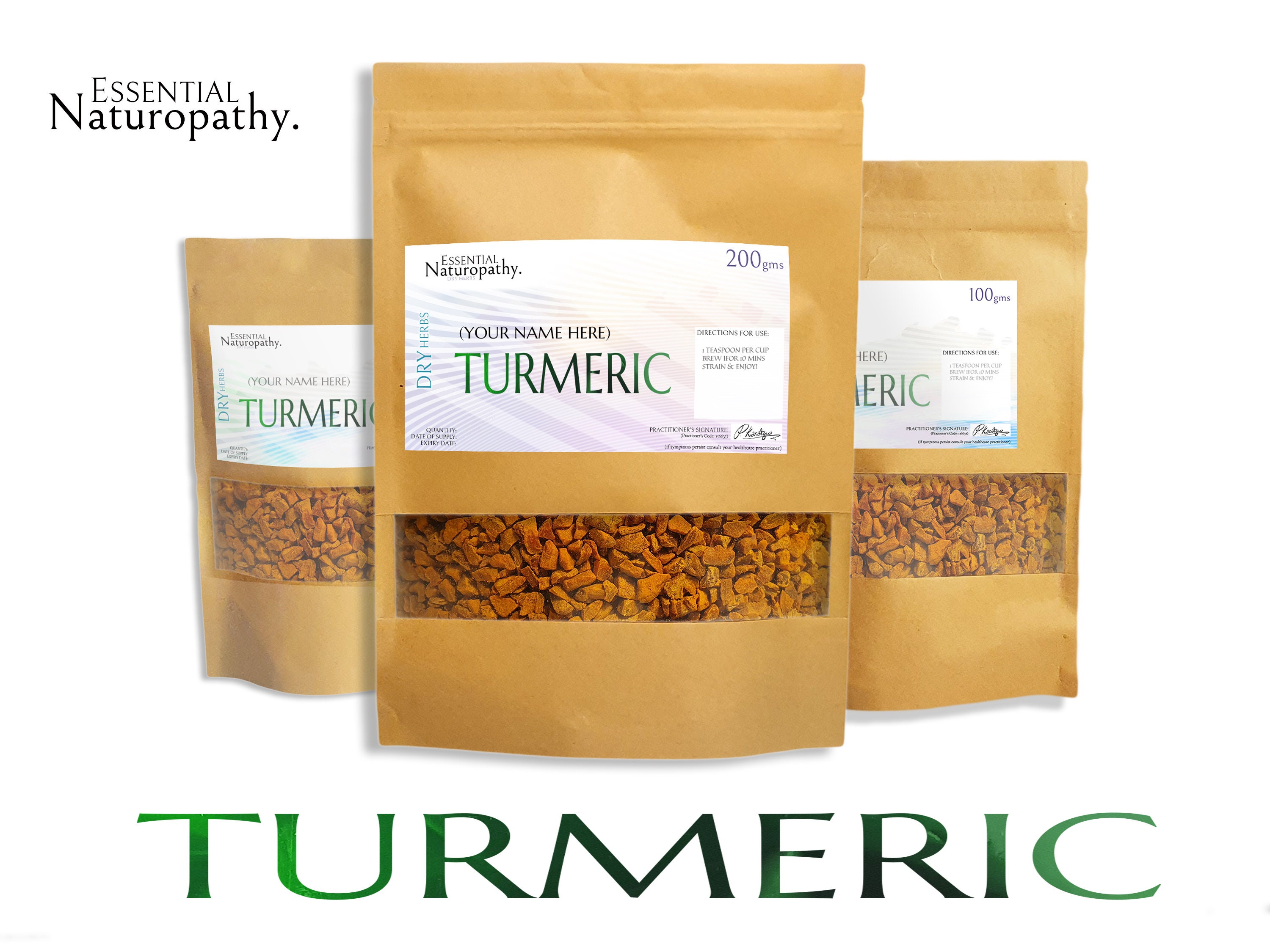 TURMERIC ROOT Cut Dried Herb Certified Organic curcuma Longa PREMIUM ...