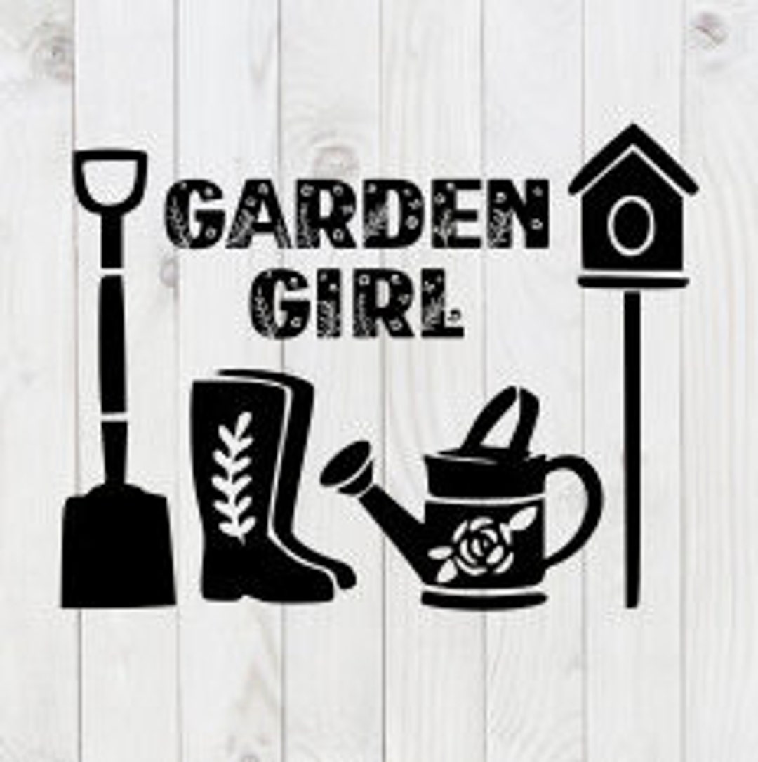 Garden Girl, SVG File, Vector, Pdf, Dxf, Digital Download, Cricut Cut ...
