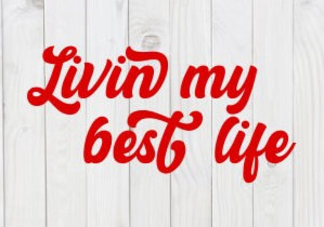 Livin My Best Life, Funny SVG File, Pdf, Png, Dxf, Digital Download ...
