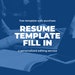 Resume Fill in With Free Resume Template, Cover Letter, References ...