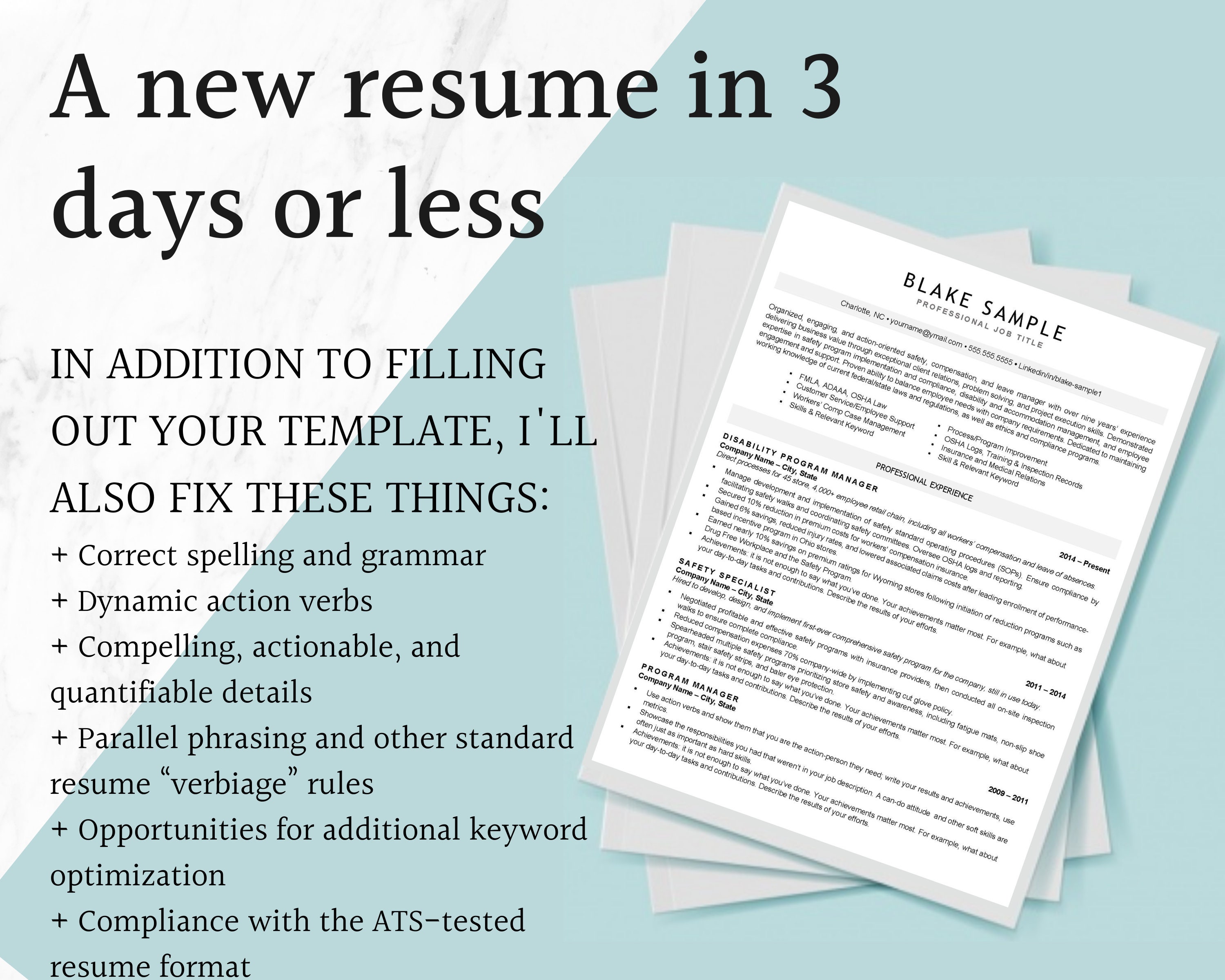 Resume Fill in With Free Resume Template, Cover Letter, References ...