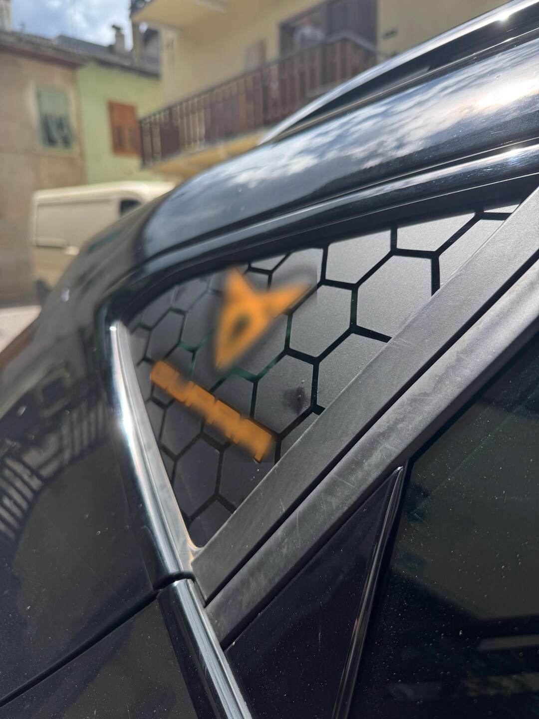 Car Side Stickers With CUPRA Logo and Matte Black Honeycomb Texture ...