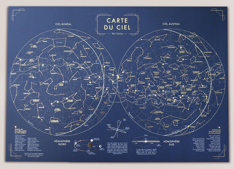 Carte du ciel - Etsy France