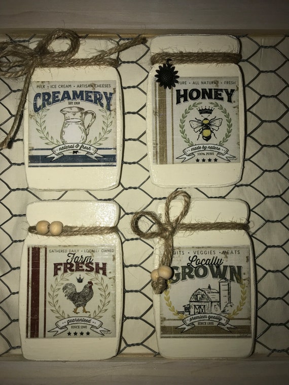 Mason Jar Shaped Magnets | Etsy