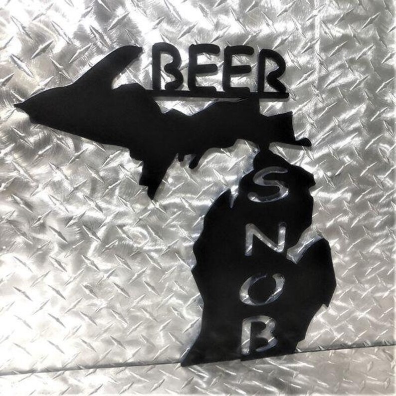 Beer Snob Michigan Metal Wall Art Sign & Gift Decor - Etsy
