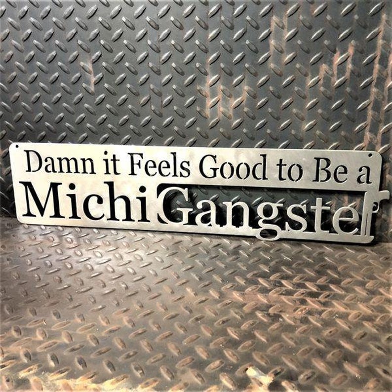 Michigangster Michigan Metal Wall Art Sign & Gift Decor - Etsy