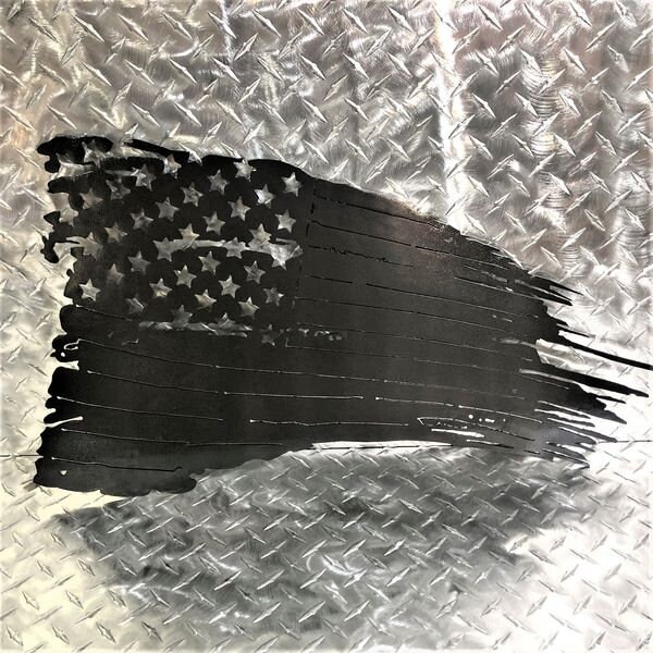Flag Tattered Torn Metal Wall Art Sign & Gift Decor - Etsy