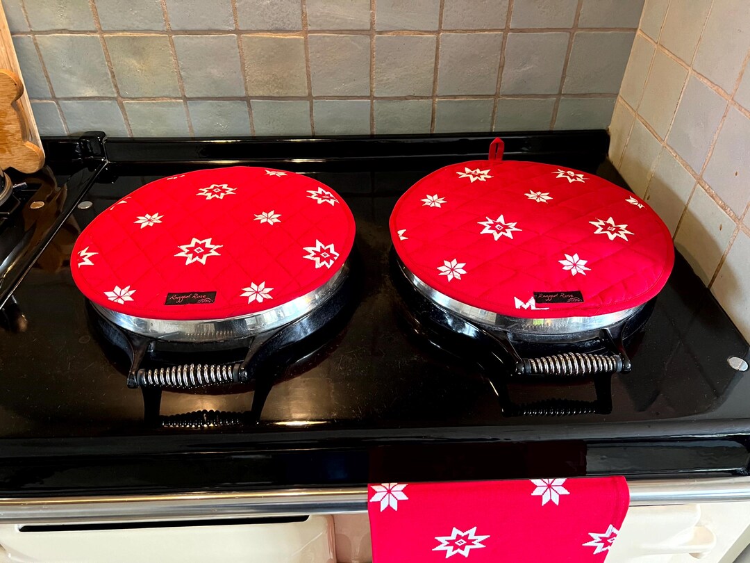 Christmas Aga Mats, Red Aga Mats , Cotton Hob Cover, Festive Aga Pads ...