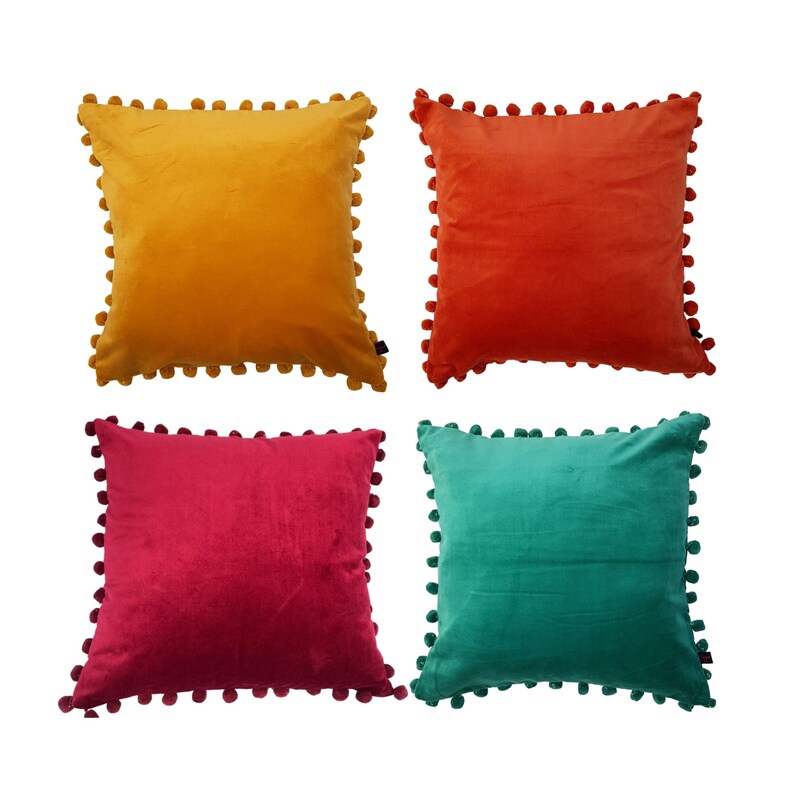 Pom Pom Cushion - Etsy