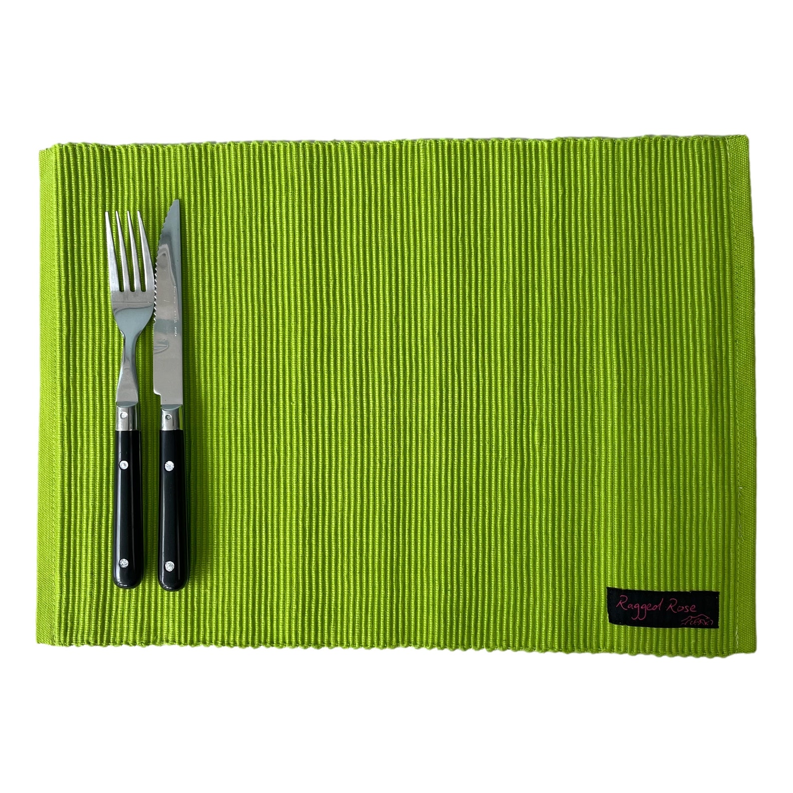 Pack of 4 Placemats, Blue Place Mats, Cotton Table Cloth, Ribbed ...