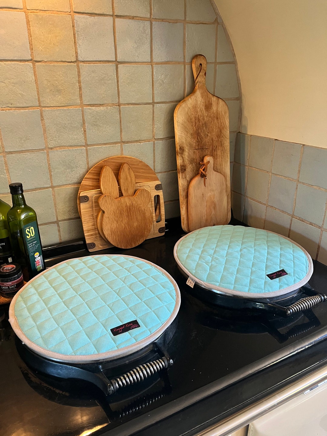 AGA Pads Set, Range Warmer Mat, Aga Lid Covers Set, Aga Hob Covers ...