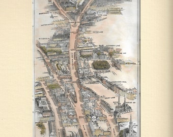 Antique Street Map - Etsy