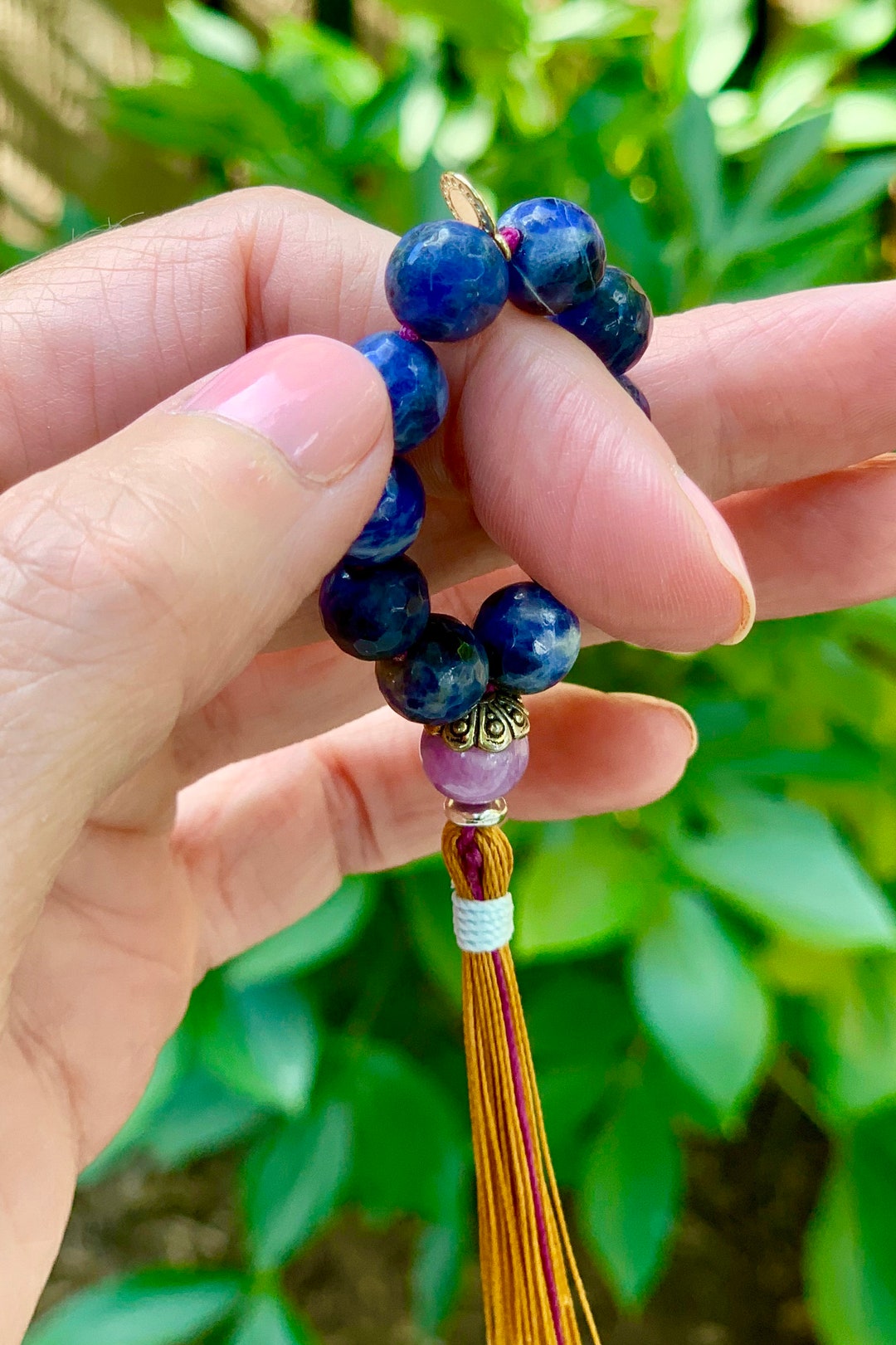 FIDGET MALA ROSARY \ Fun 10 Point Bead Mala \ Decade Rosary \ Fidget ...