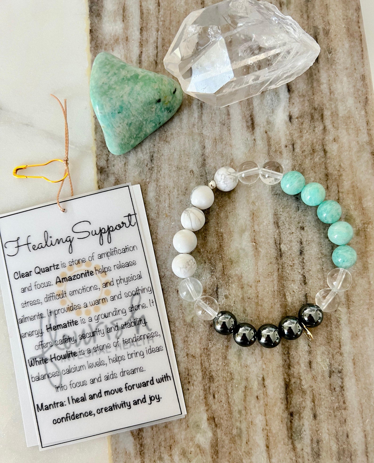 HEALING SUPPORT Gemstone Bracelet\beaded Stretch Bracelet\gift for ...