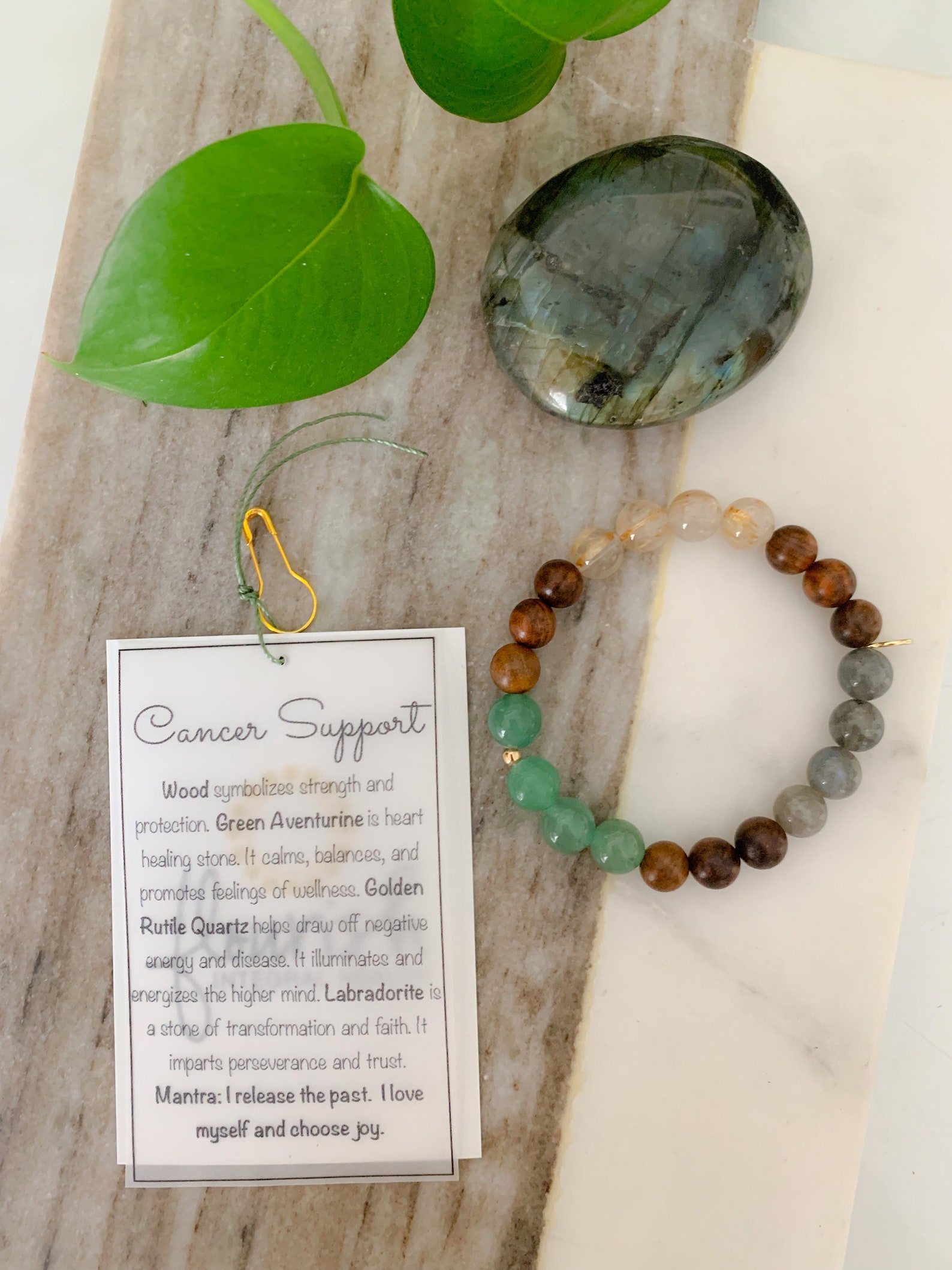 CANCER SUPPORT Gemstone Bracelet\beaded Stretch Bracelet\gift for ...