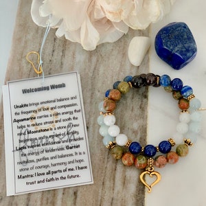 WELCOMING WOMB Gemstone Mala Bracelet\miscarriage Bracelet\fertility ...