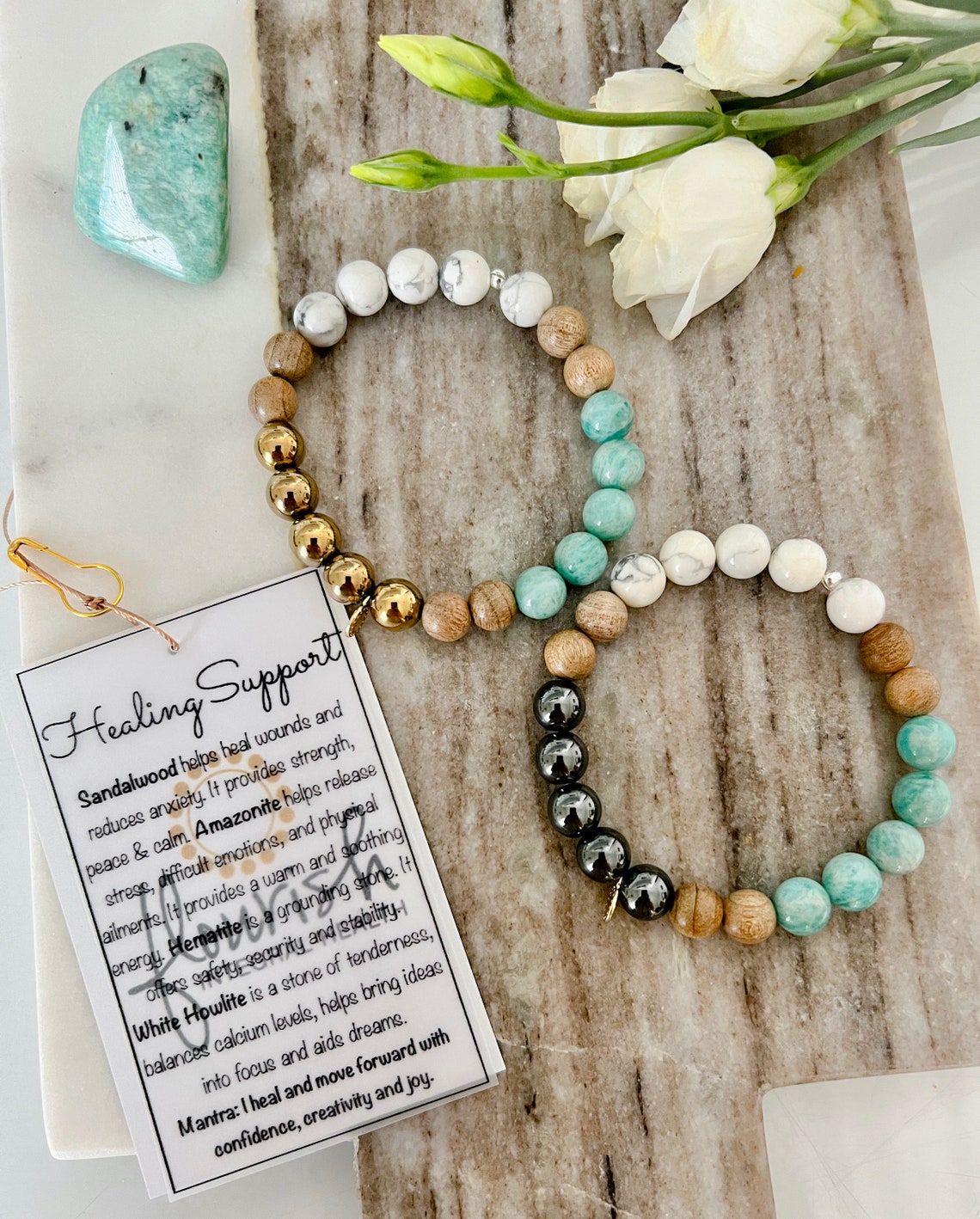 HEALING SUPPORT Gemstone Bracelet\beaded Stretch Bracelet\gift for ...