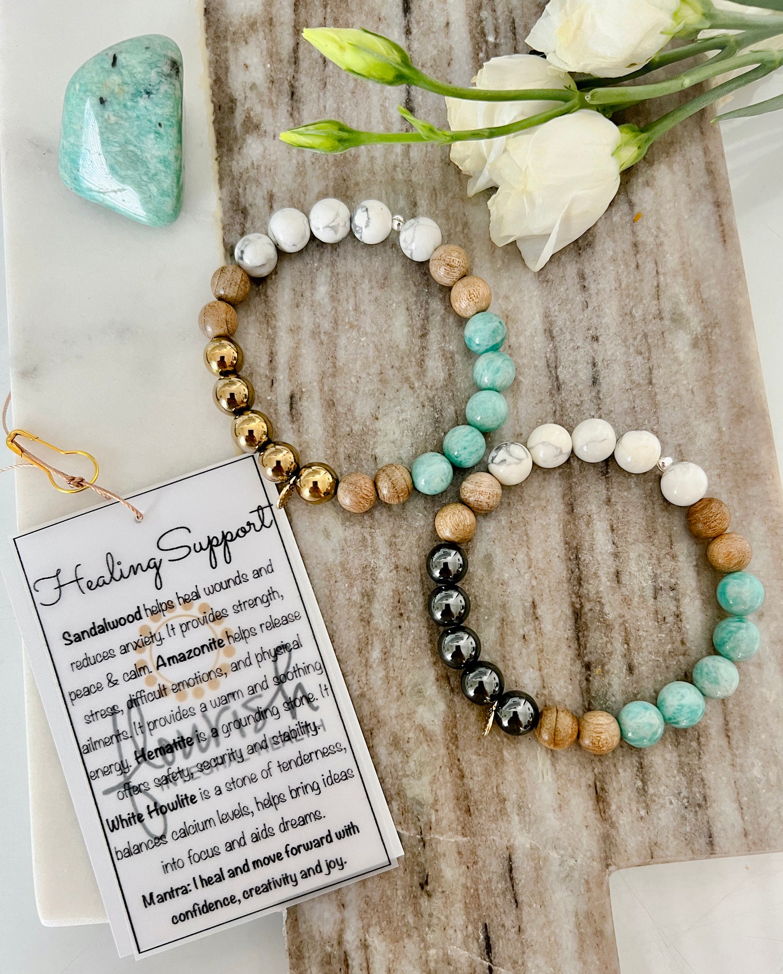 HEALING SUPPORT Gemstone Bracelet\beaded Stretch Bracelet\gift for ...